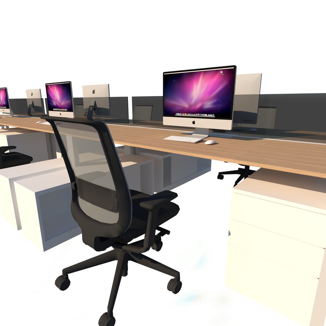 3D Model Office Workstation - TurboSquid 2174892