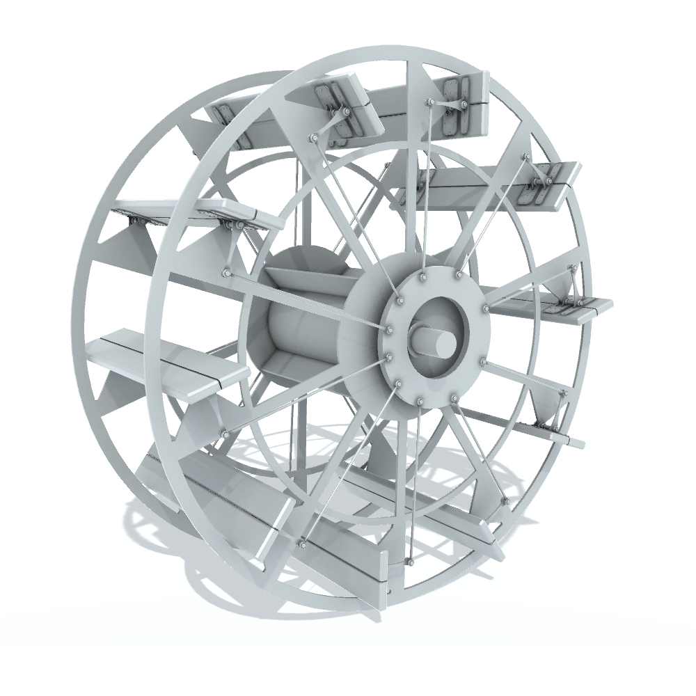 Wheel paddle 3D model - TurboSquid 1197222