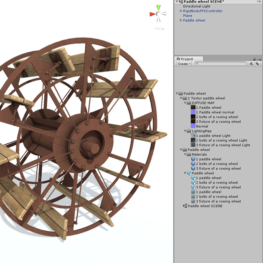 Wheel Paddle 3D Model - TurboSquid 1197222
