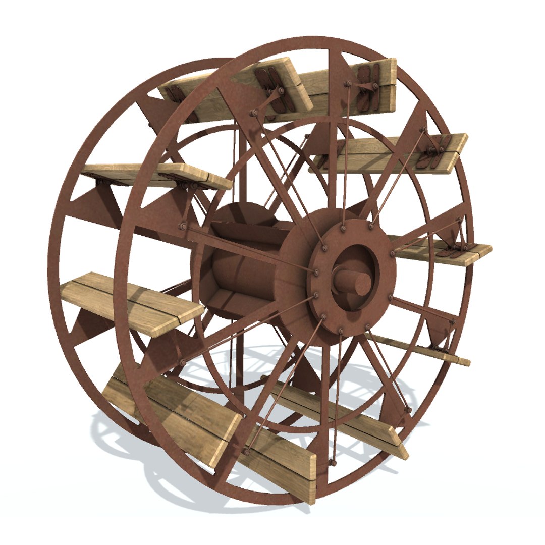 Wheel Paddle 3D Model - TurboSquid 1197222