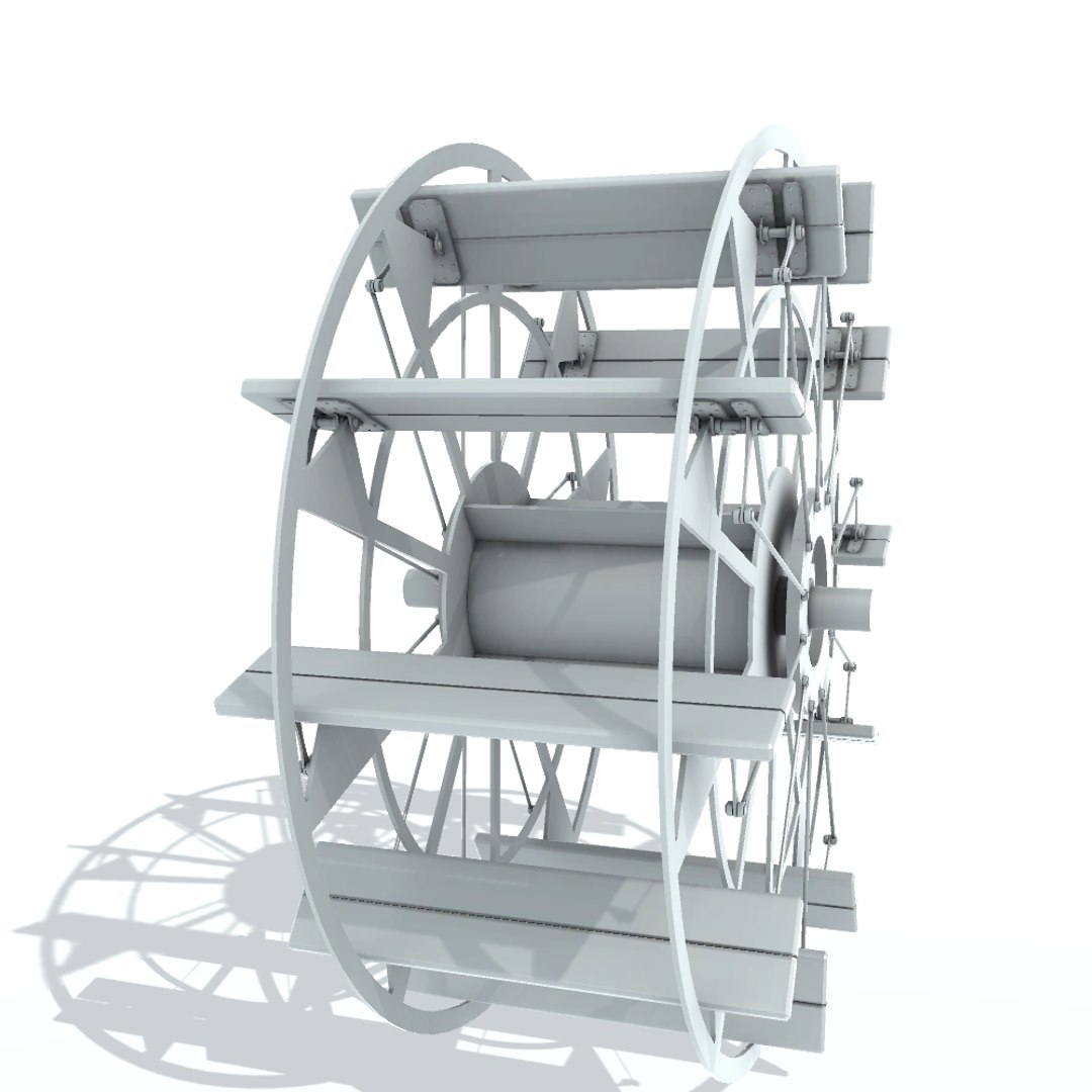 Wheel Paddle 3D Model - TurboSquid 1197222