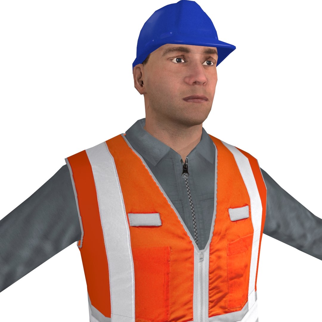 3d Model Rigged Worker Biped Man