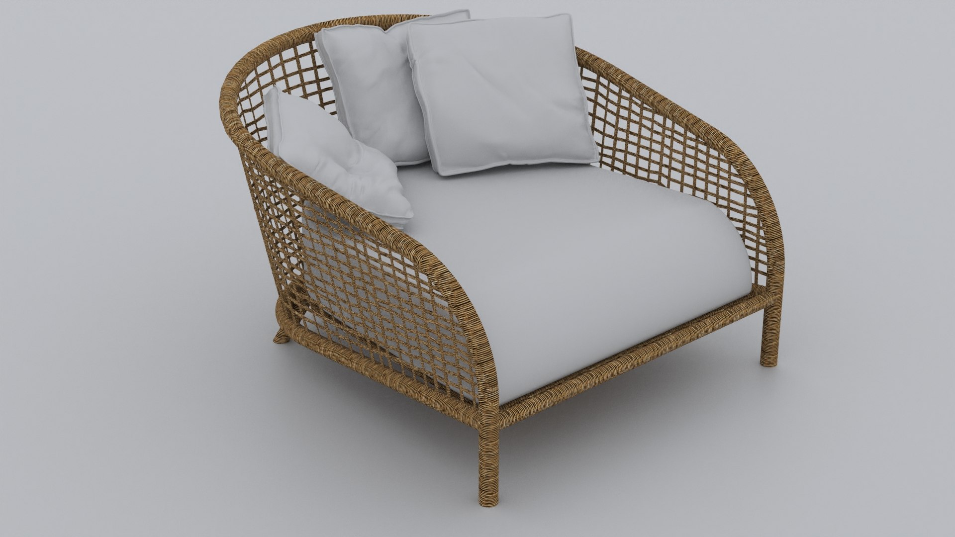 Wicker Chair 3D Model - TurboSquid 2161038