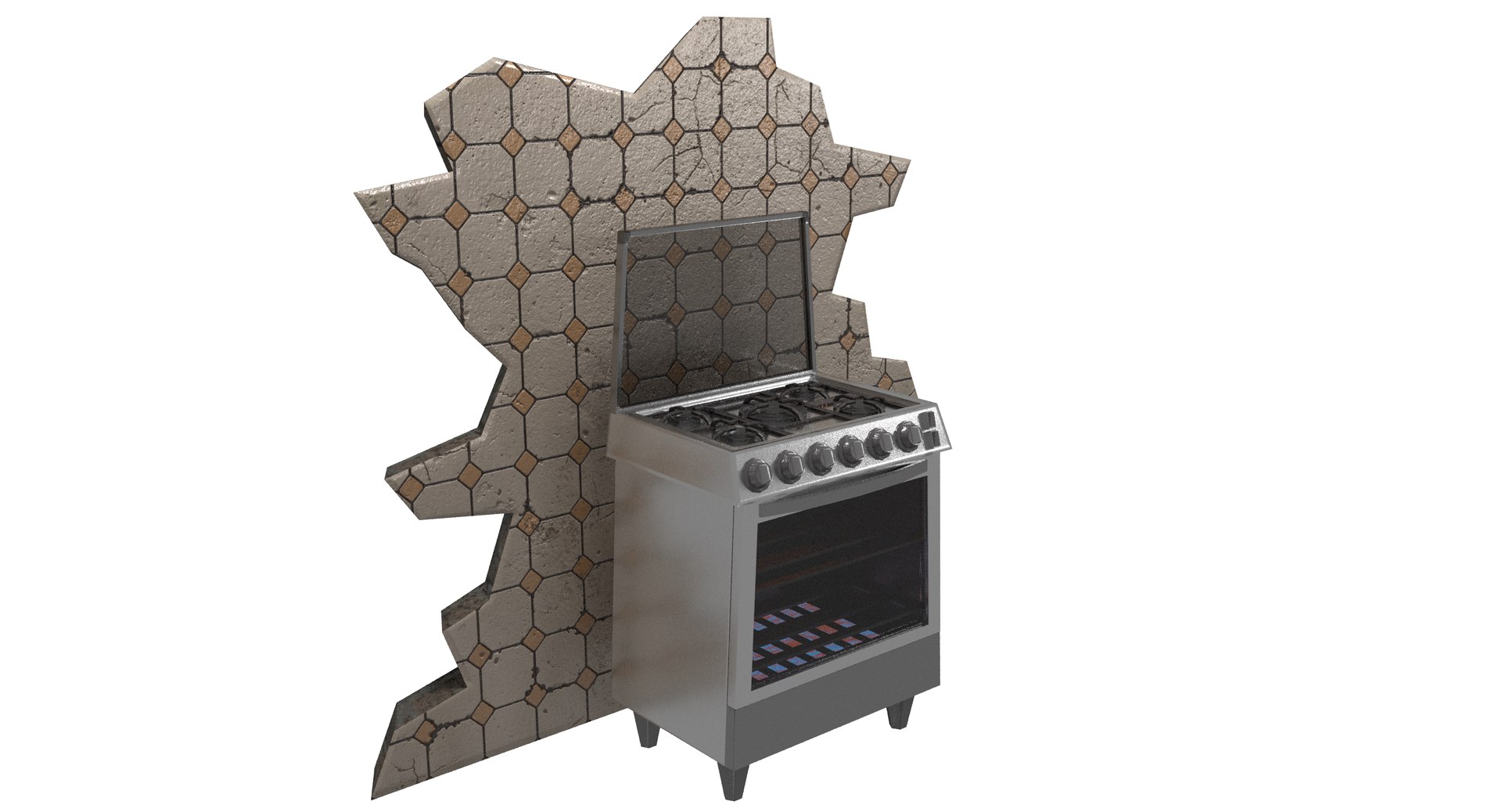Stylized Kitchen Stove Model - TurboSquid 1422687