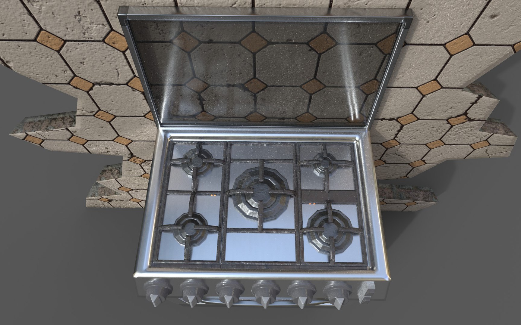 Stylized Kitchen Stove Model - TurboSquid 1422687
