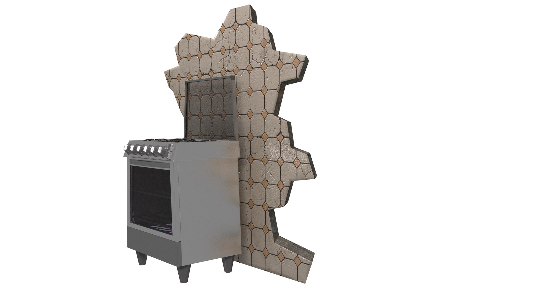 Stylized Kitchen Stove Model - TurboSquid 1422687