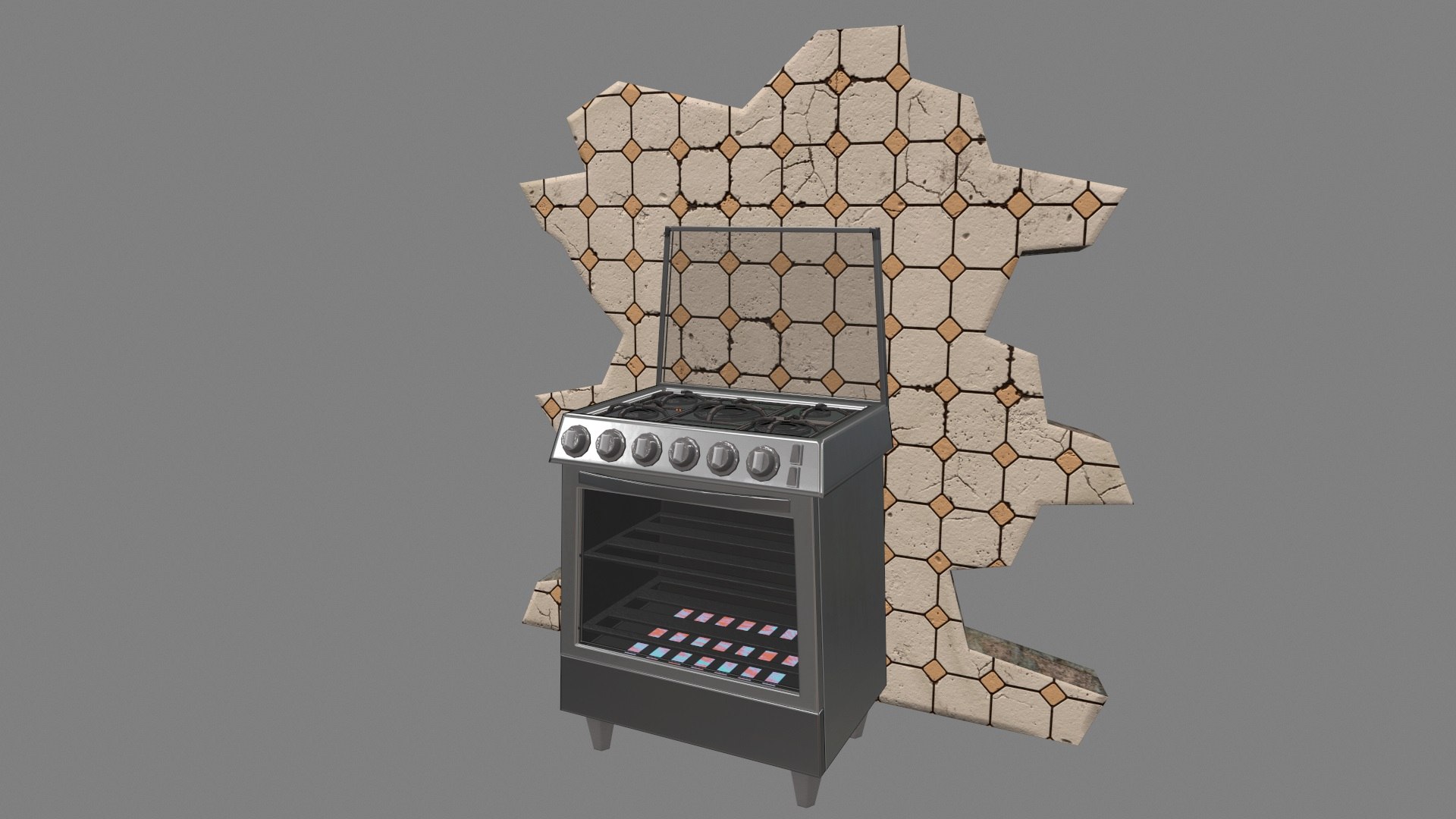 Stylized kitchen stove model - TurboSquid 1422687