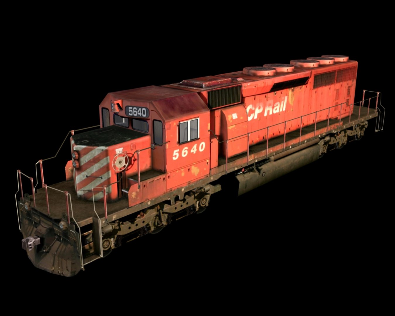 Sd40-2 Locomotive 3d 3ds