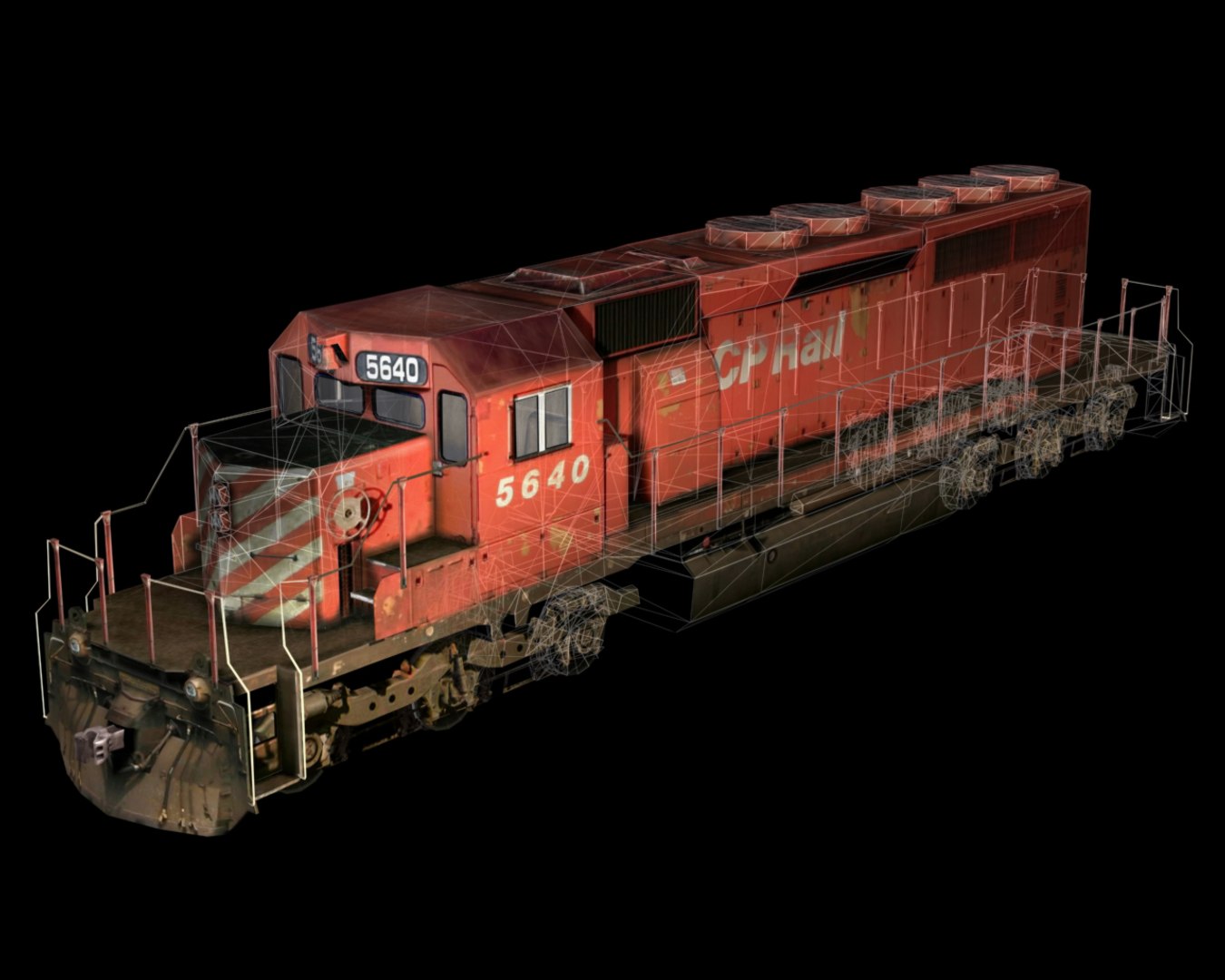 Sd40-2 Locomotive 3d 3ds
