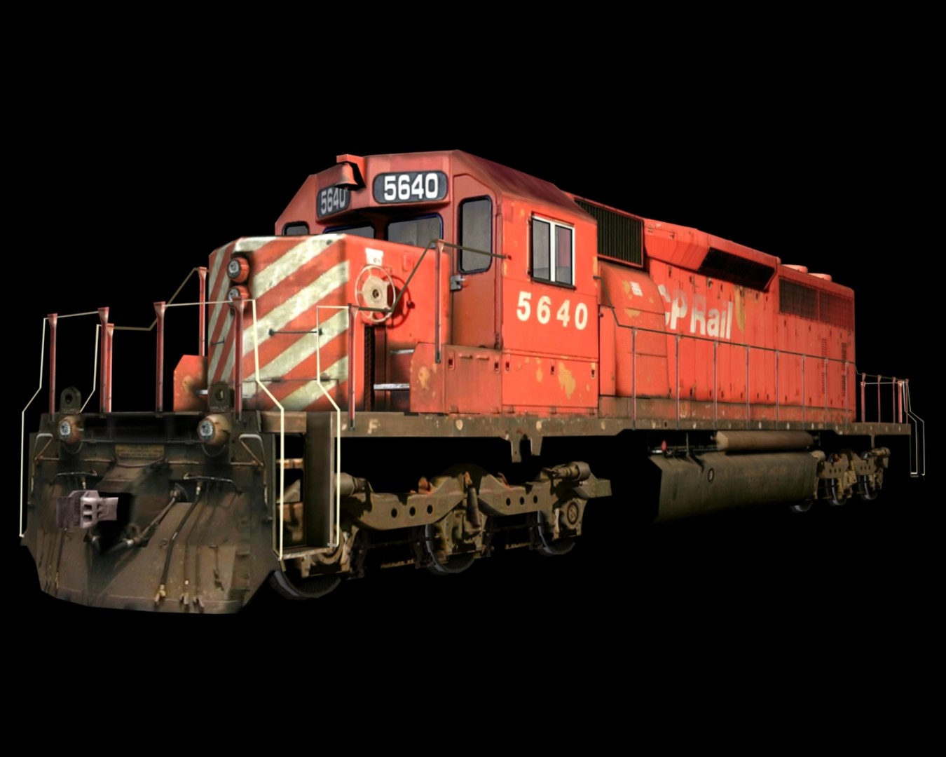 Sd40-2 Locomotive 3d 3ds