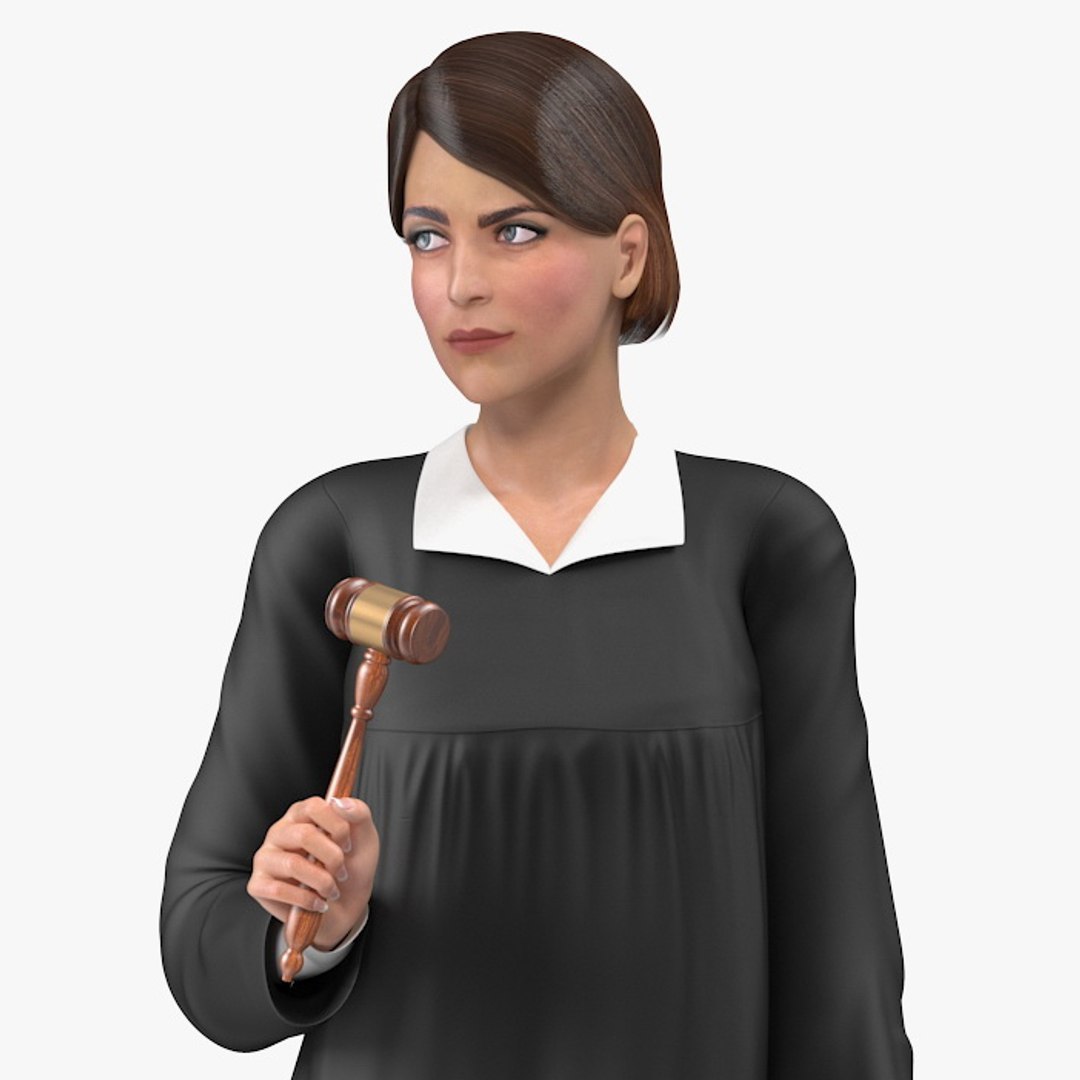 3D Female Judge Gavel Rigged Woman - TurboSquid 1583885