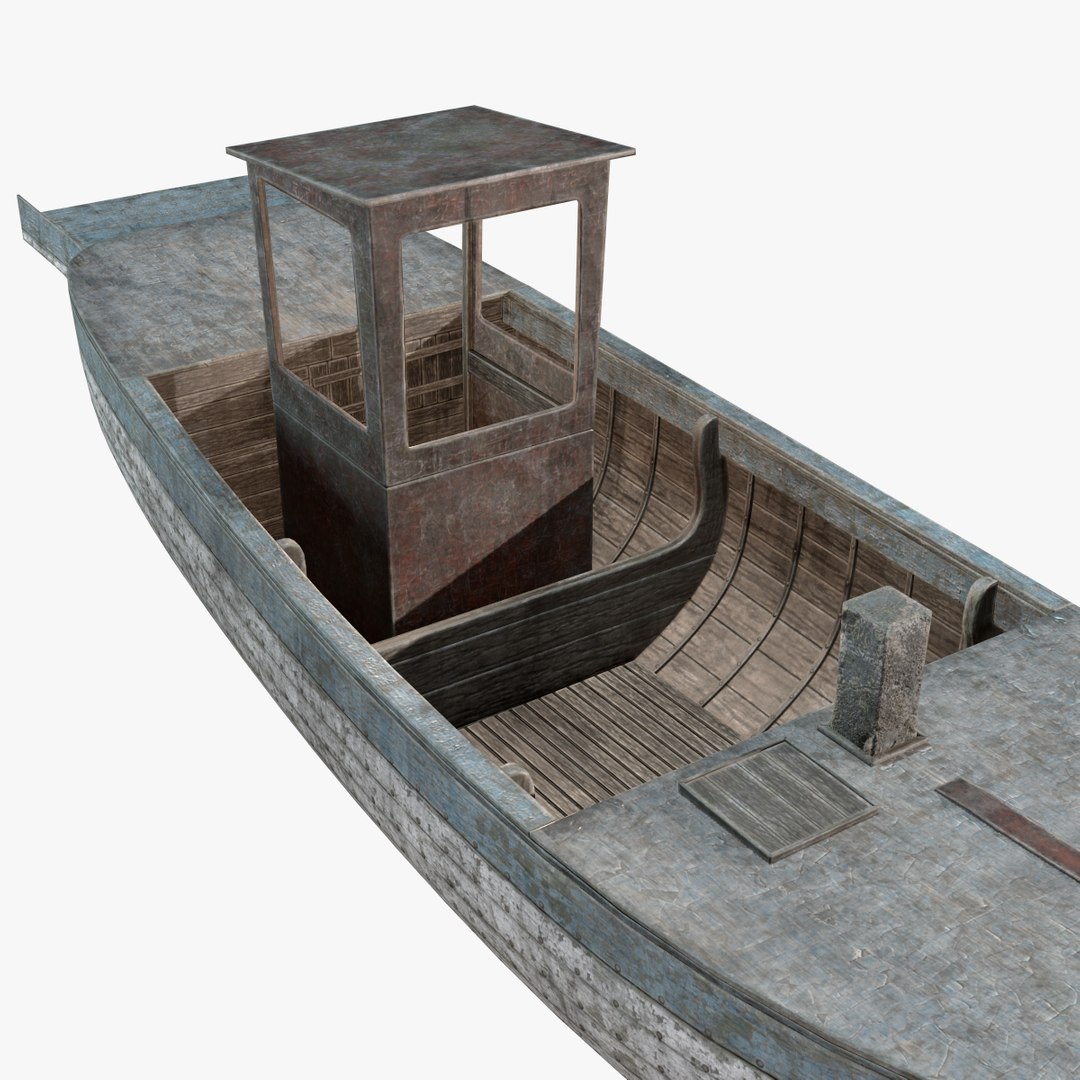 Old Fishing Boat 3D Model - TurboSquid 1555347