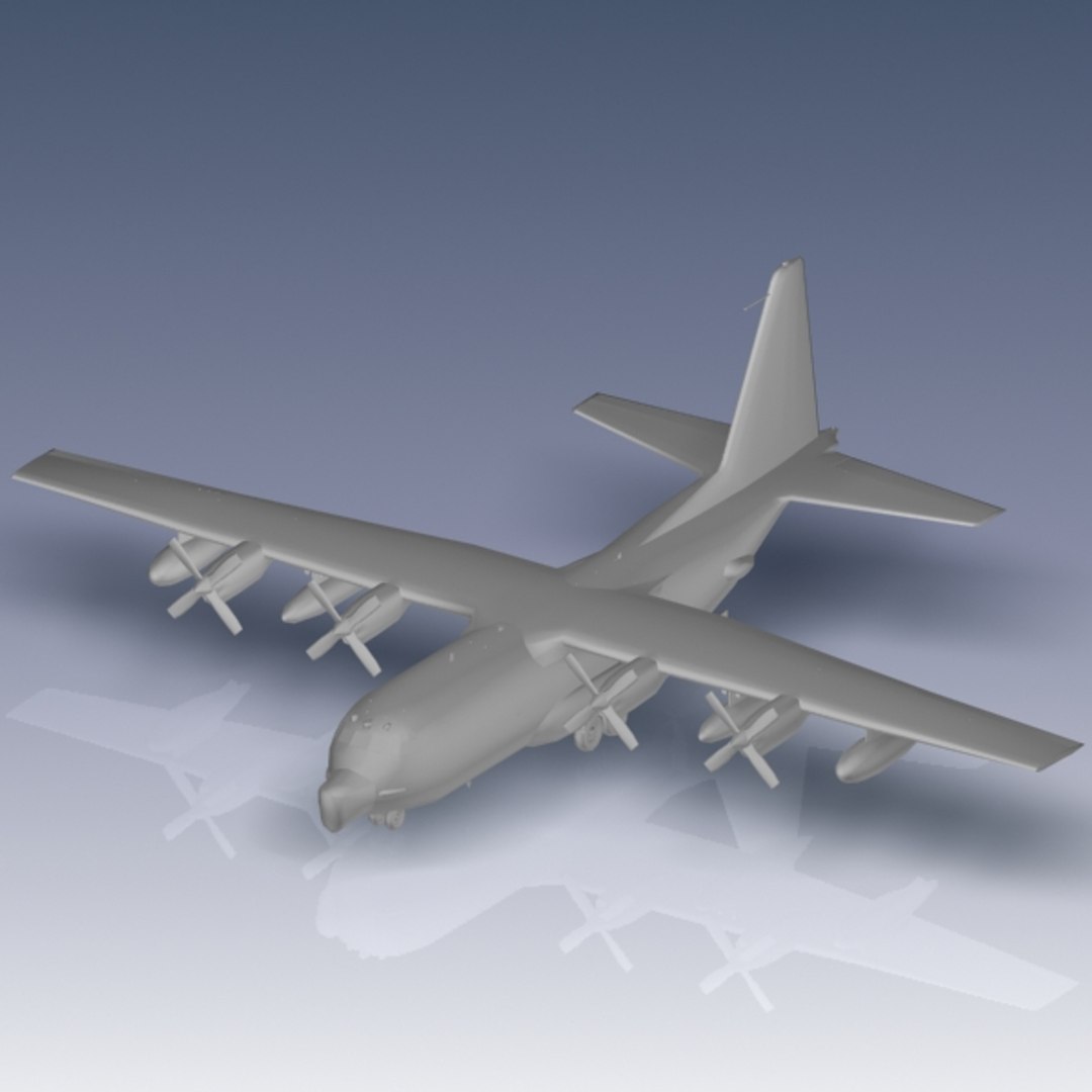 Usaf Mc-130e C-130 Hercules 3d 3ds