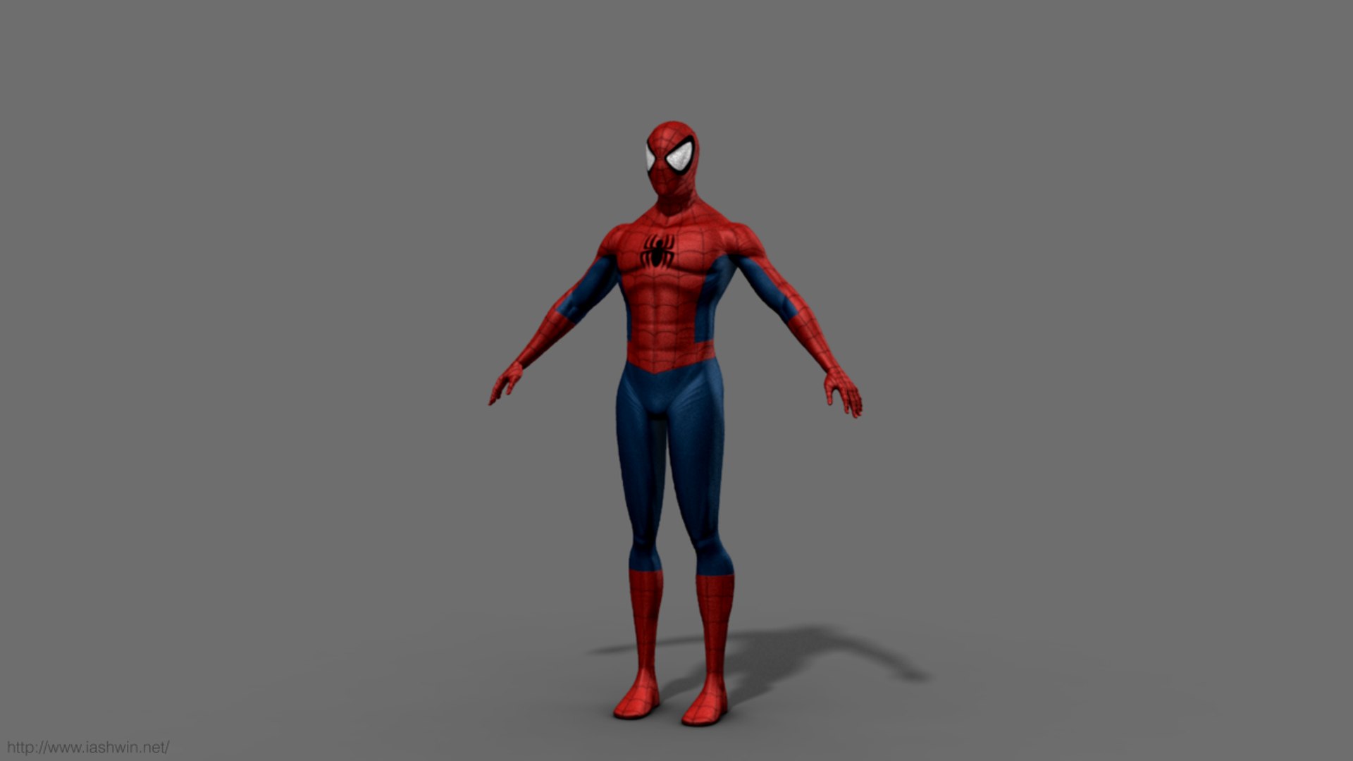 3d Model Of Spider-man Rig Character