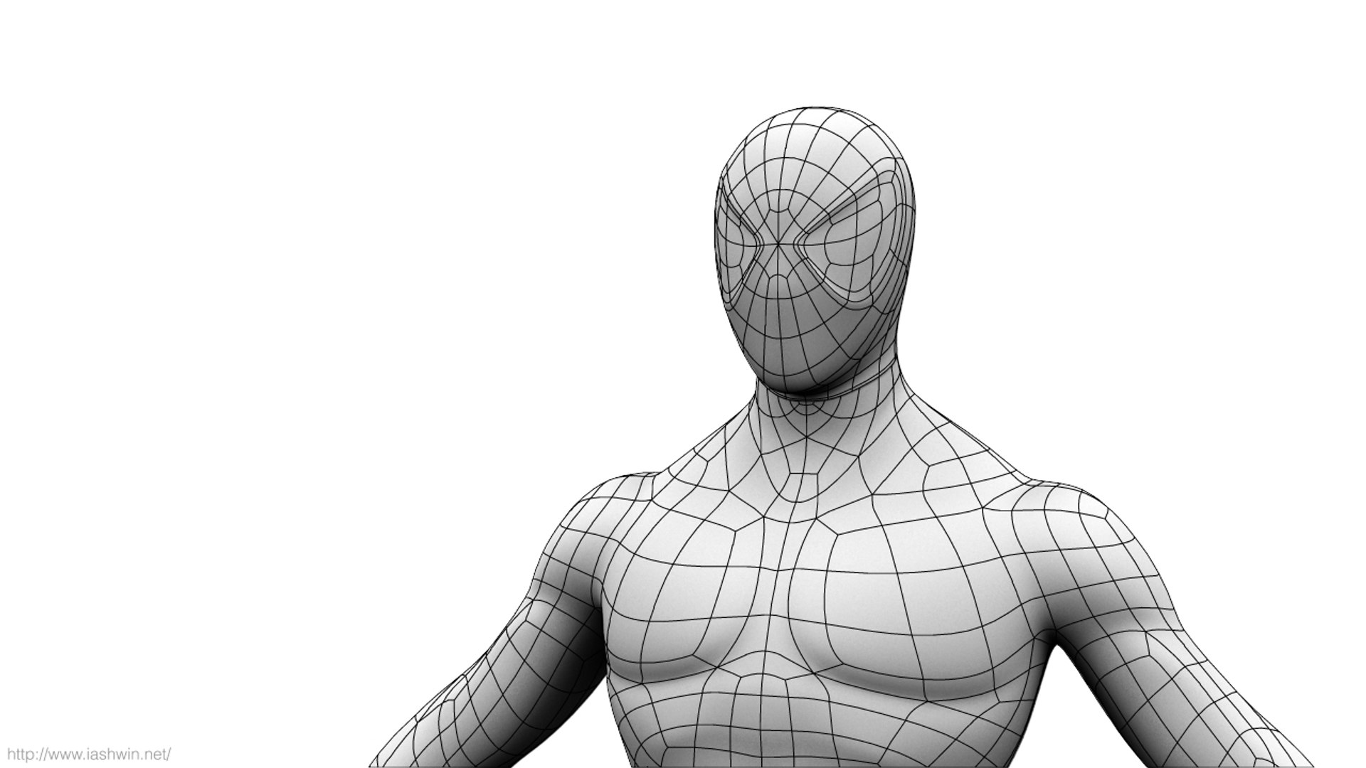 3d model of spider-man rig character