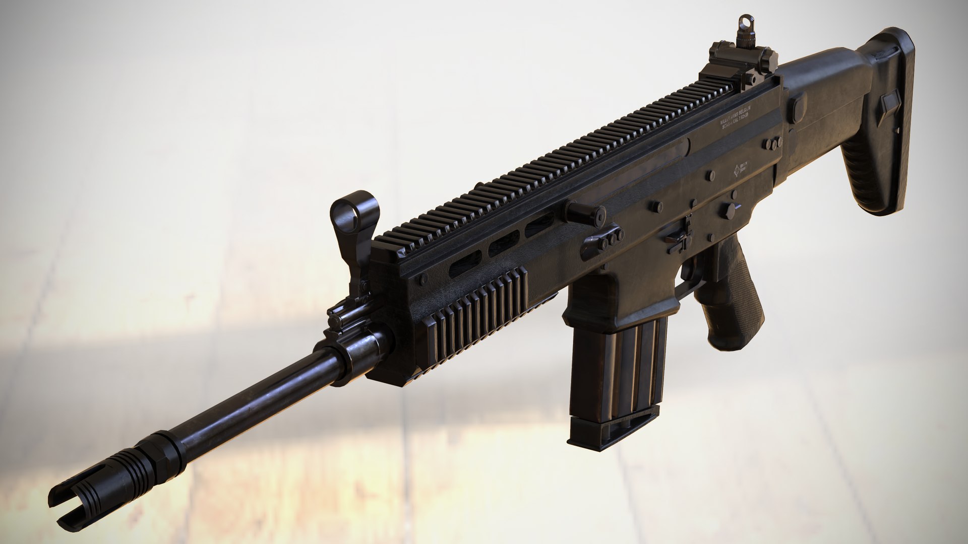 Fn Scar Mk 17 3D Model - TurboSquid 1488403