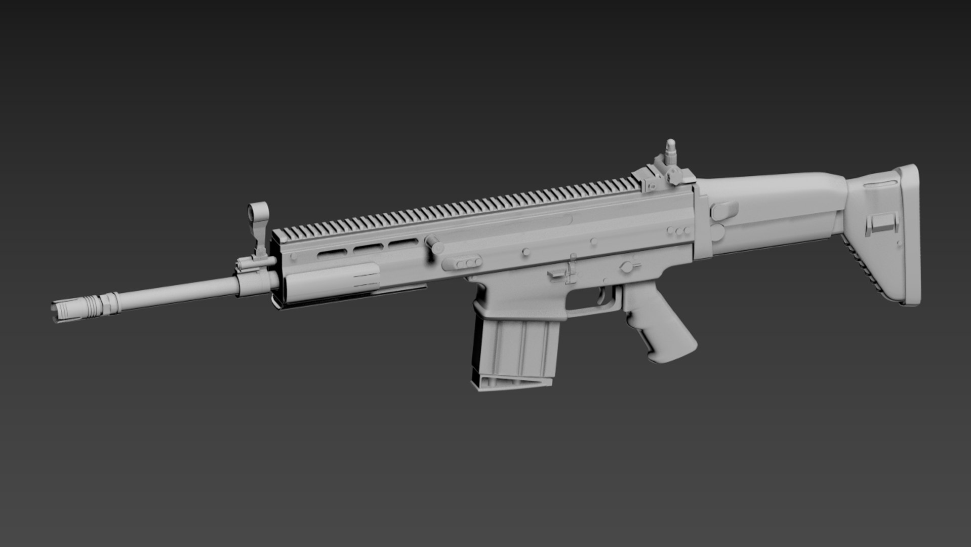 Fn Scar Mk 17 3D Model - TurboSquid 1488403