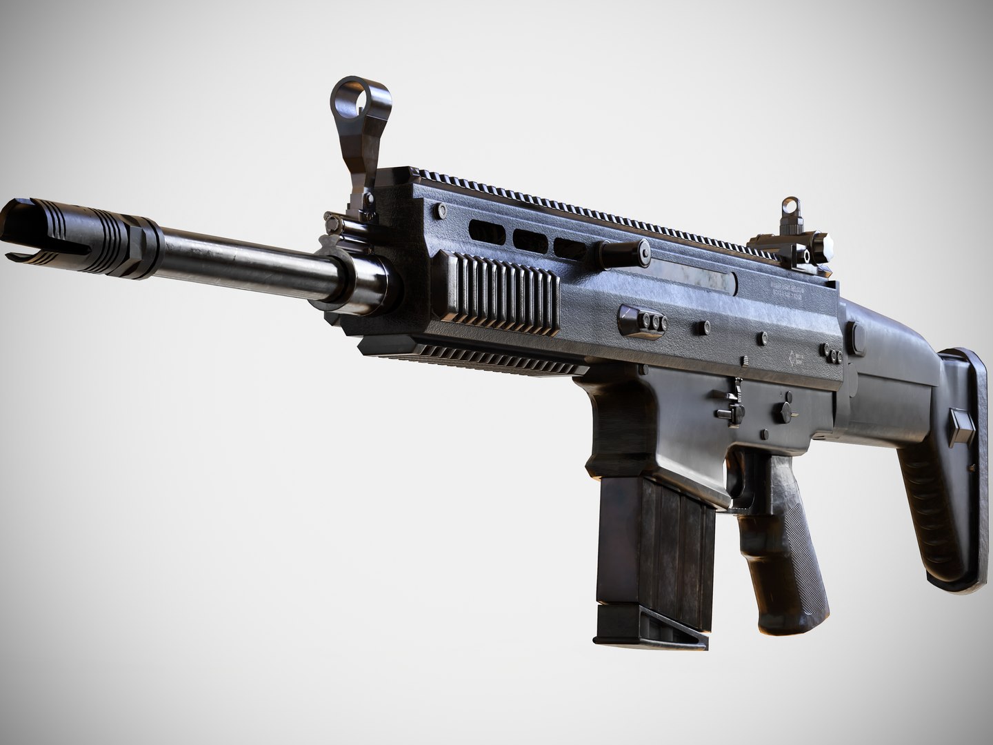 Fn Scar Mk 17 3D Model - TurboSquid 1488403