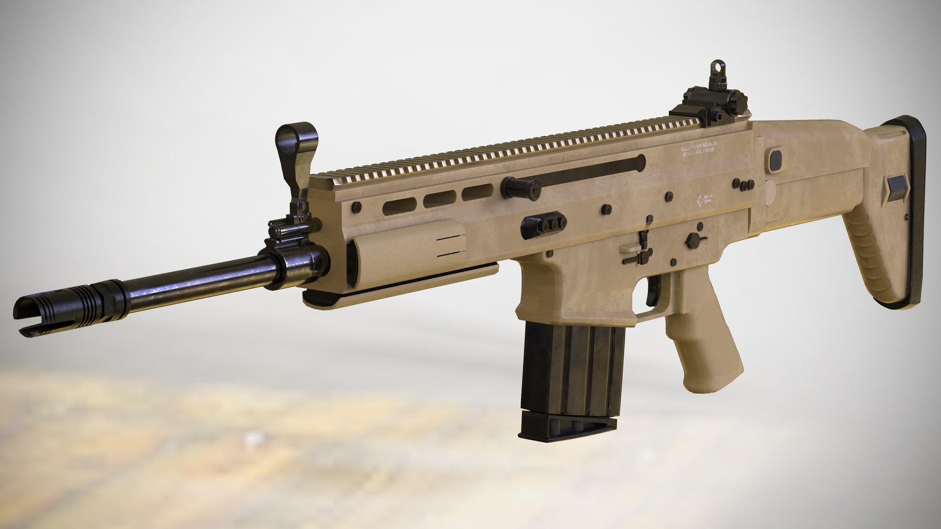 Fn Scar Mk 17 3D Model - TurboSquid 1488403