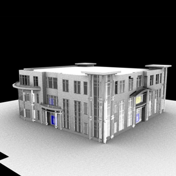 3d building windows hotel