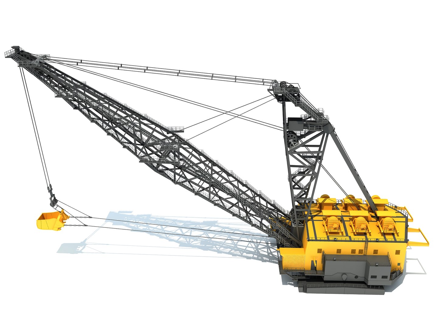 Dragline Excavator 3D Model - TurboSquid 1381590