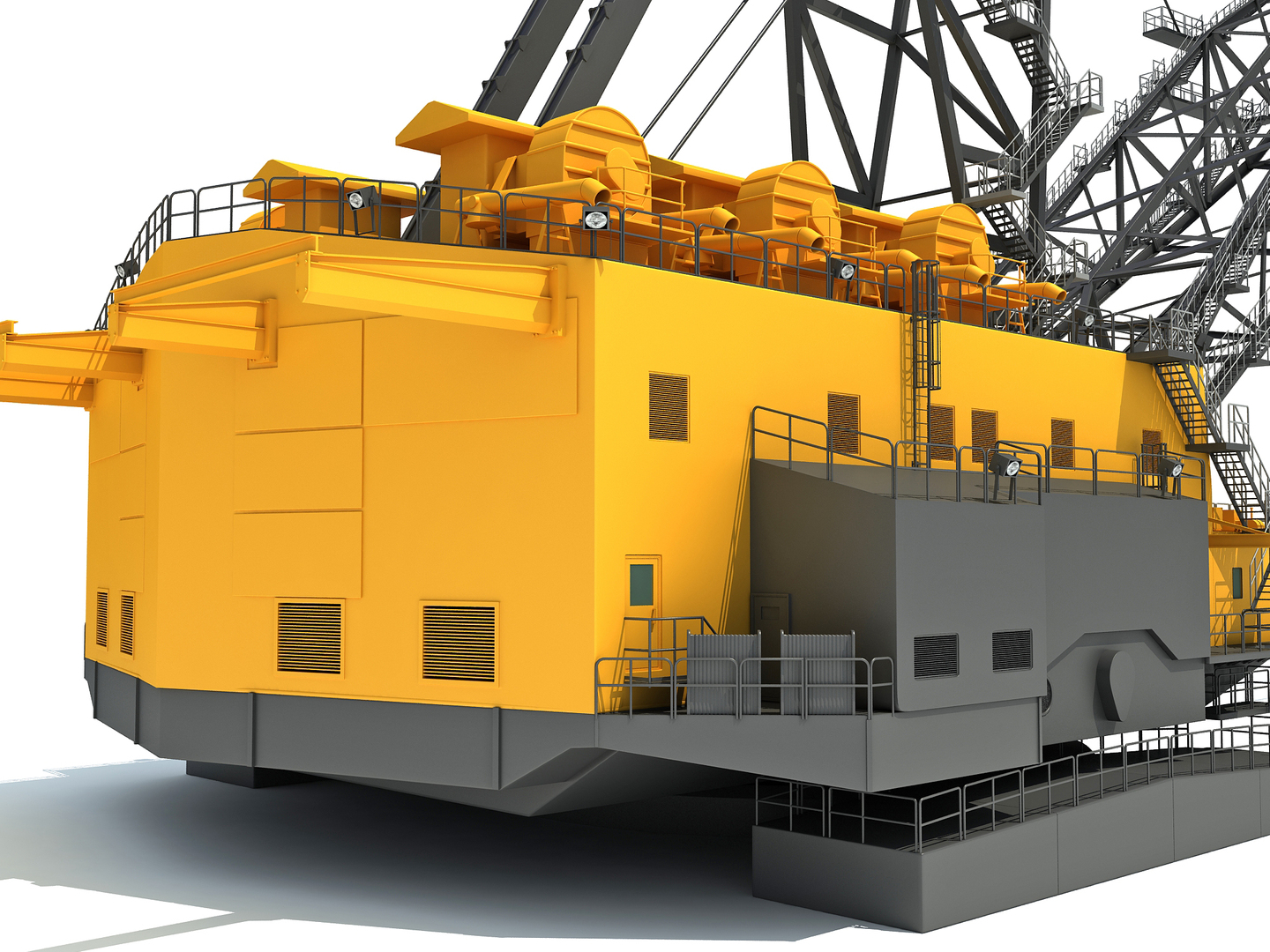 Dragline excavator 3D model - TurboSquid 1381590