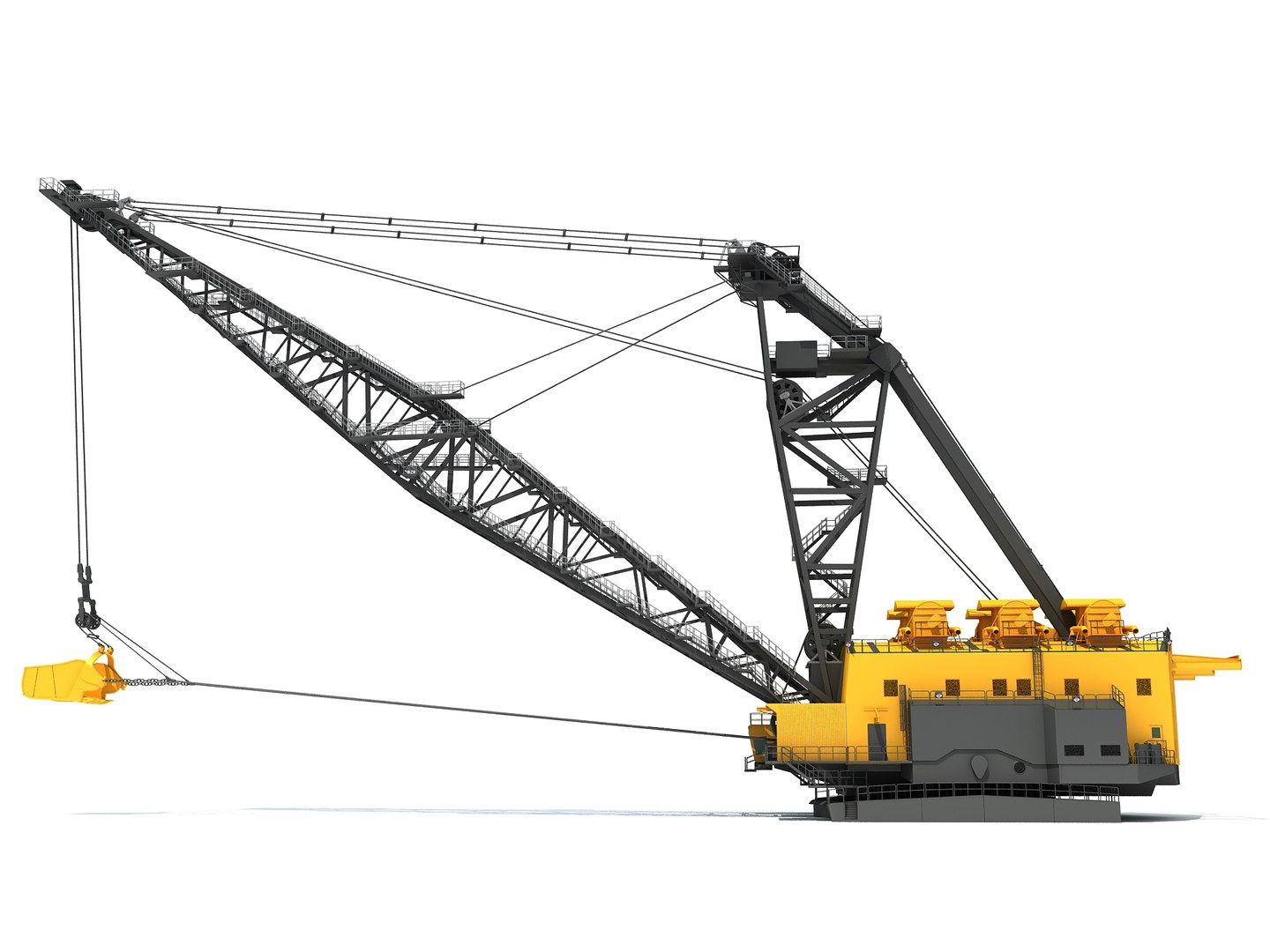 Dragline Excavator 3D Model - TurboSquid 1381590