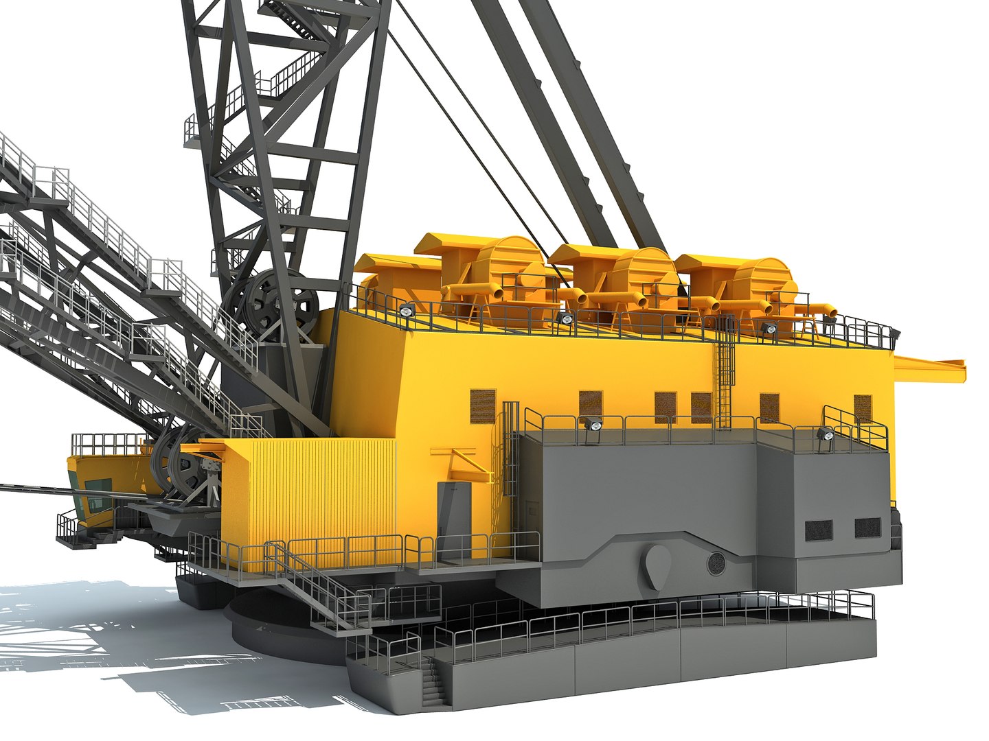 Dragline Excavator 3D Model - TurboSquid 1381590
