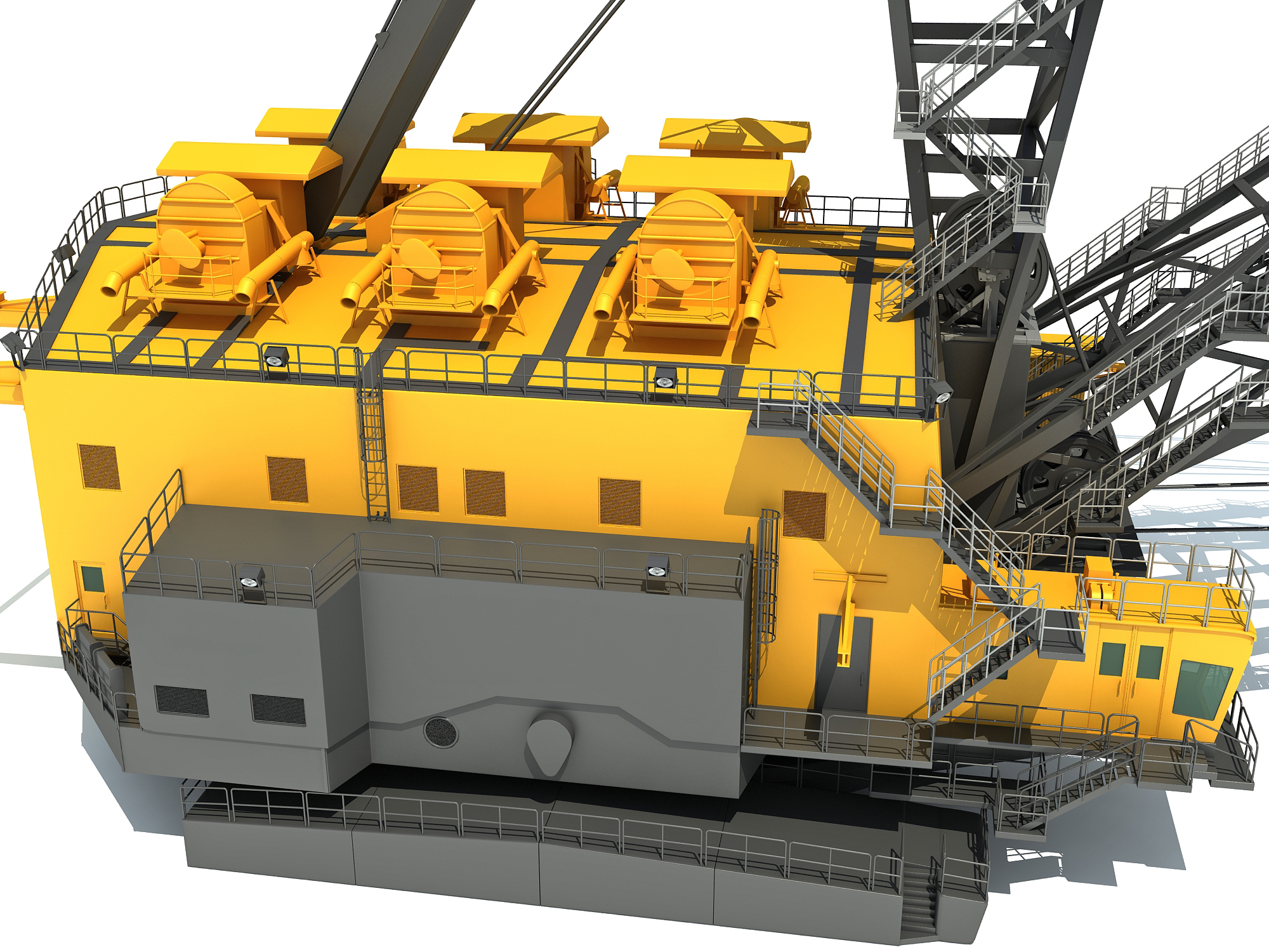 Dragline excavator 3D model - TurboSquid 1381590