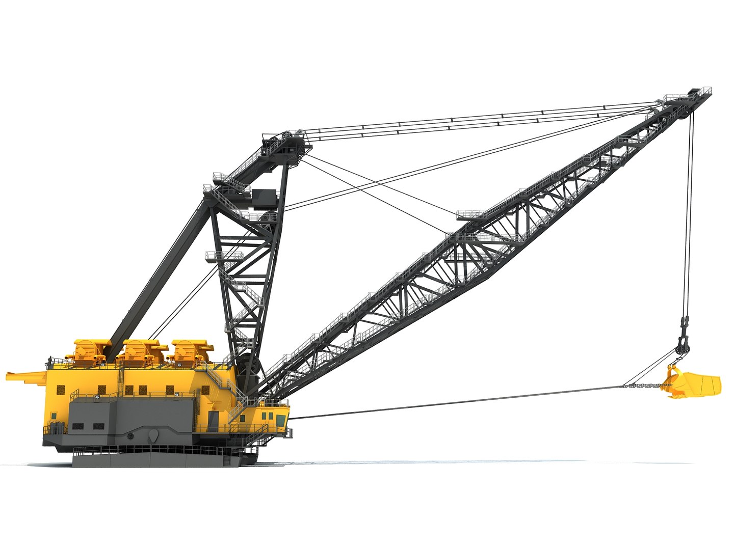 Dragline Excavator 3D Model - TurboSquid 1381590