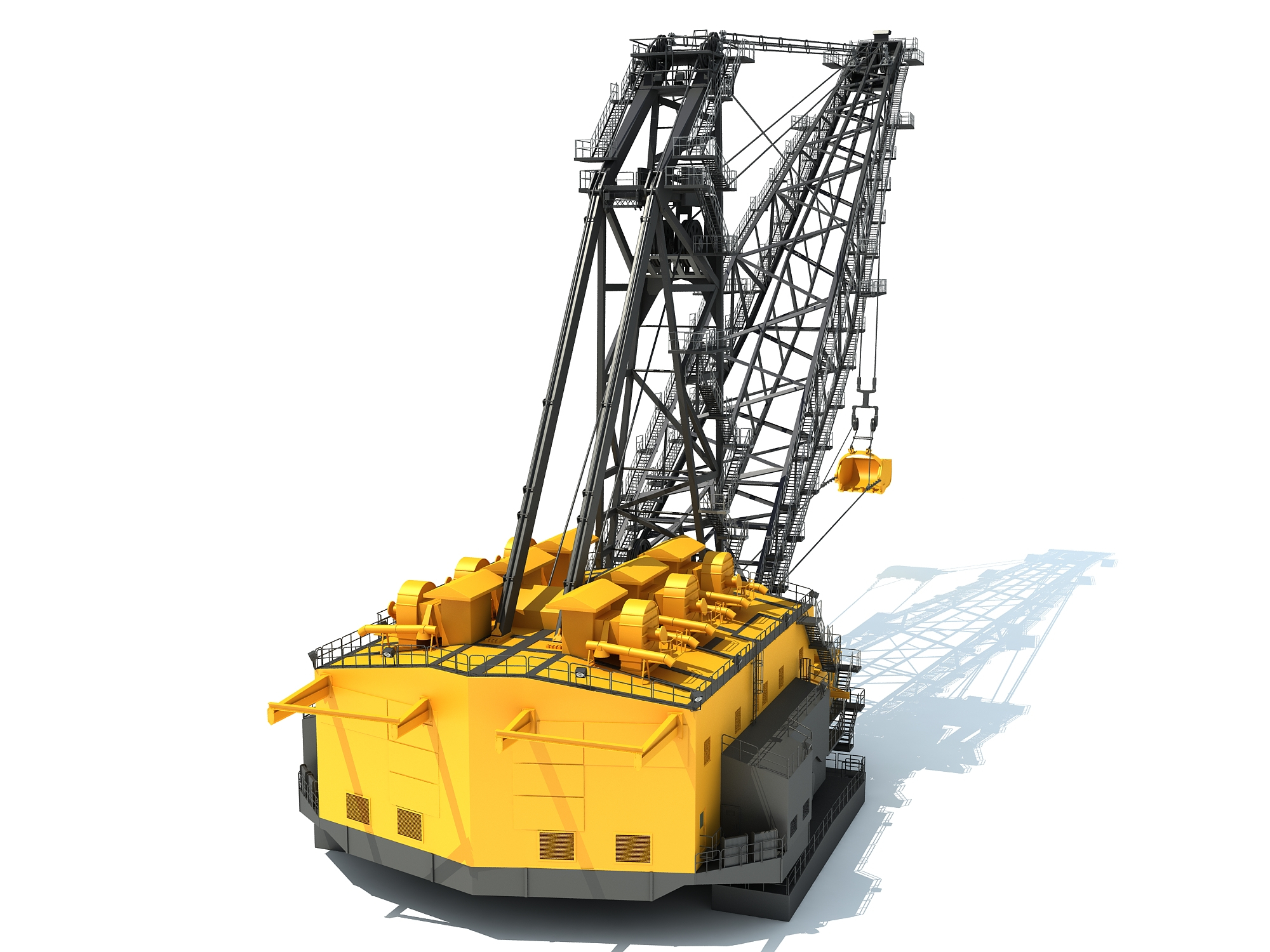 Dragline excavator 3D model - TurboSquid 1381590