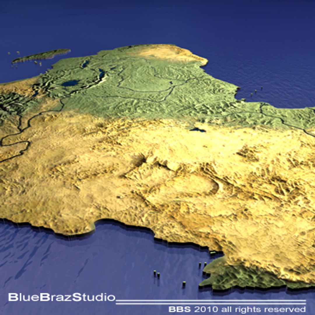 3d Model Africa Maps