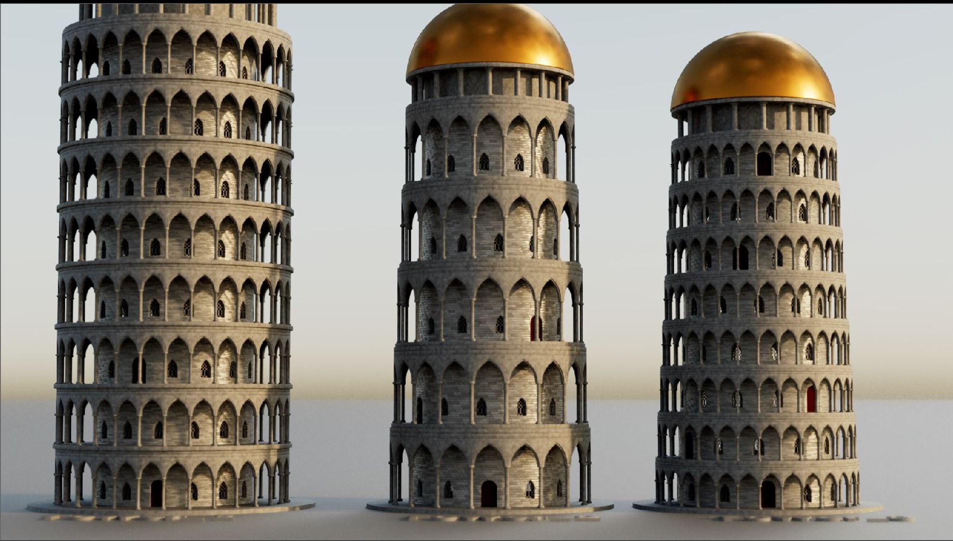 3D Roman Towers Ready Destruction - TurboSquid 1413270
