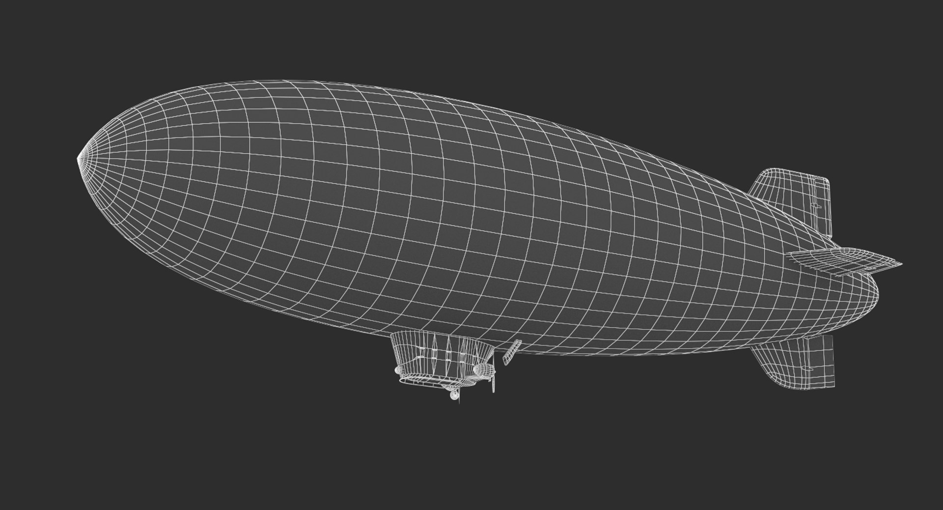 3D low-poly generic blimp - TurboSquid 1233908