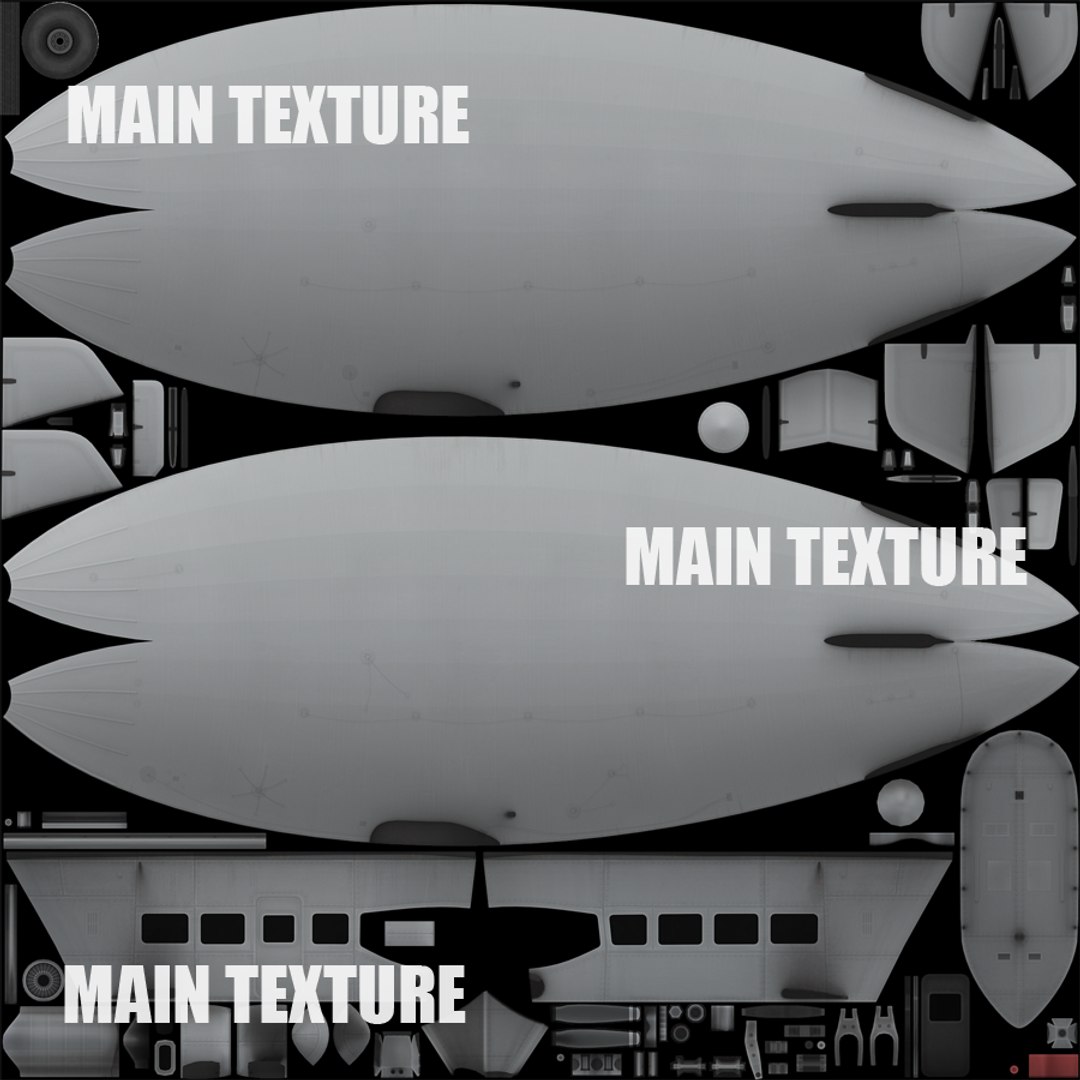 3D low-poly generic blimp - TurboSquid 1233908