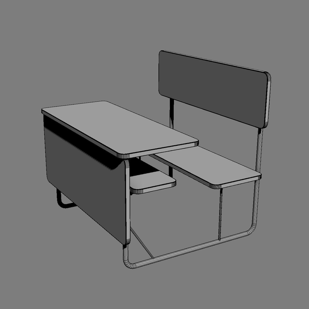 classroom table 3d 3ds