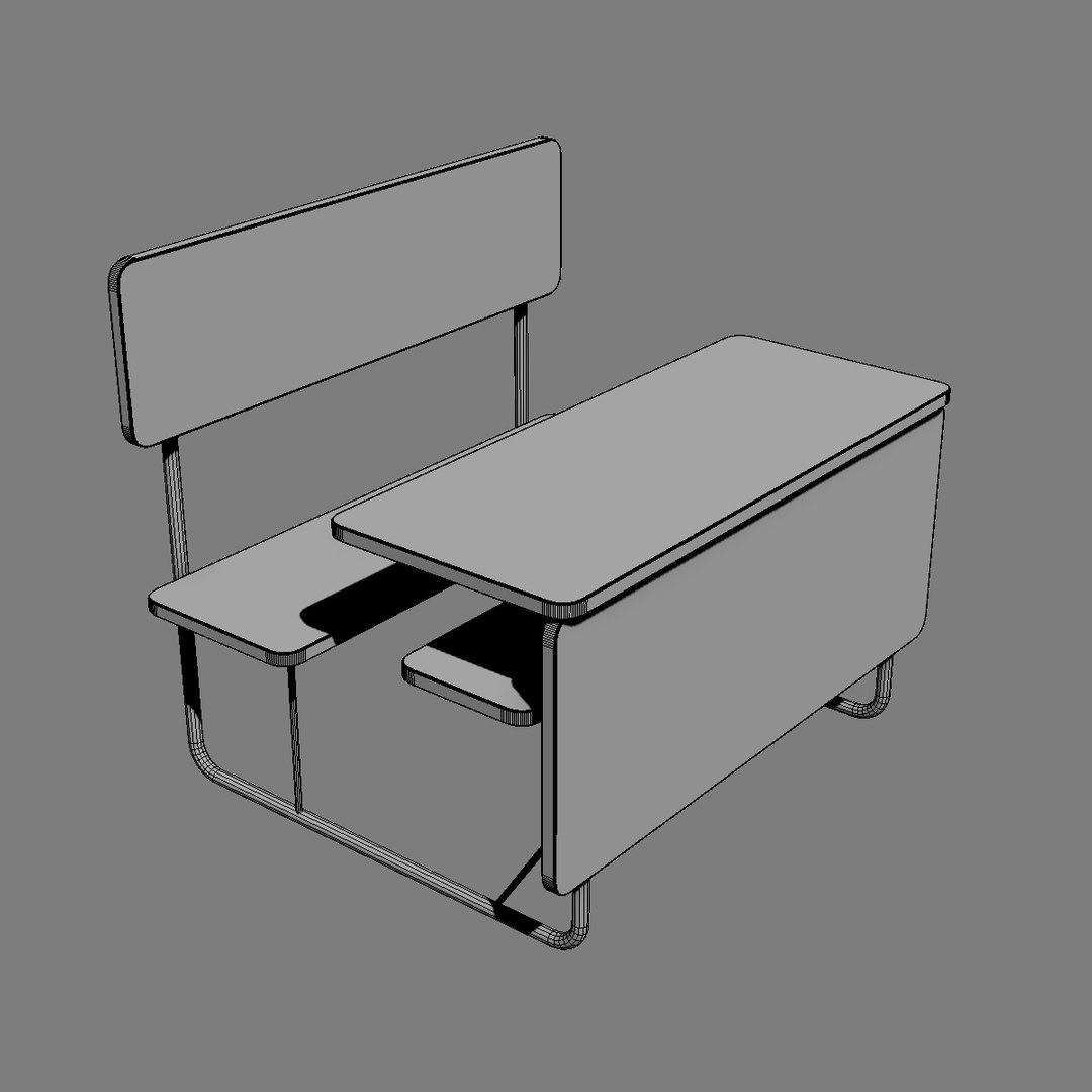 classroom table 3d 3ds