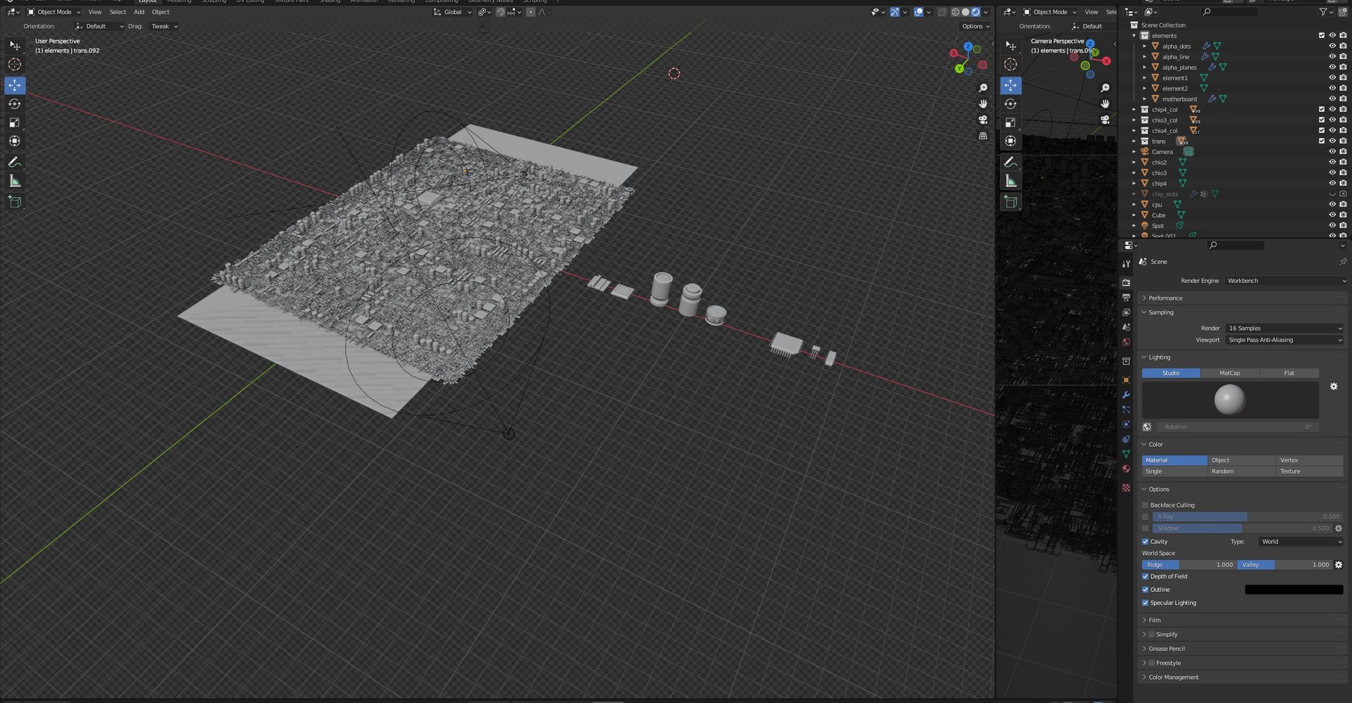 3D Chip Board Scene Blender - TurboSquid 1949028
