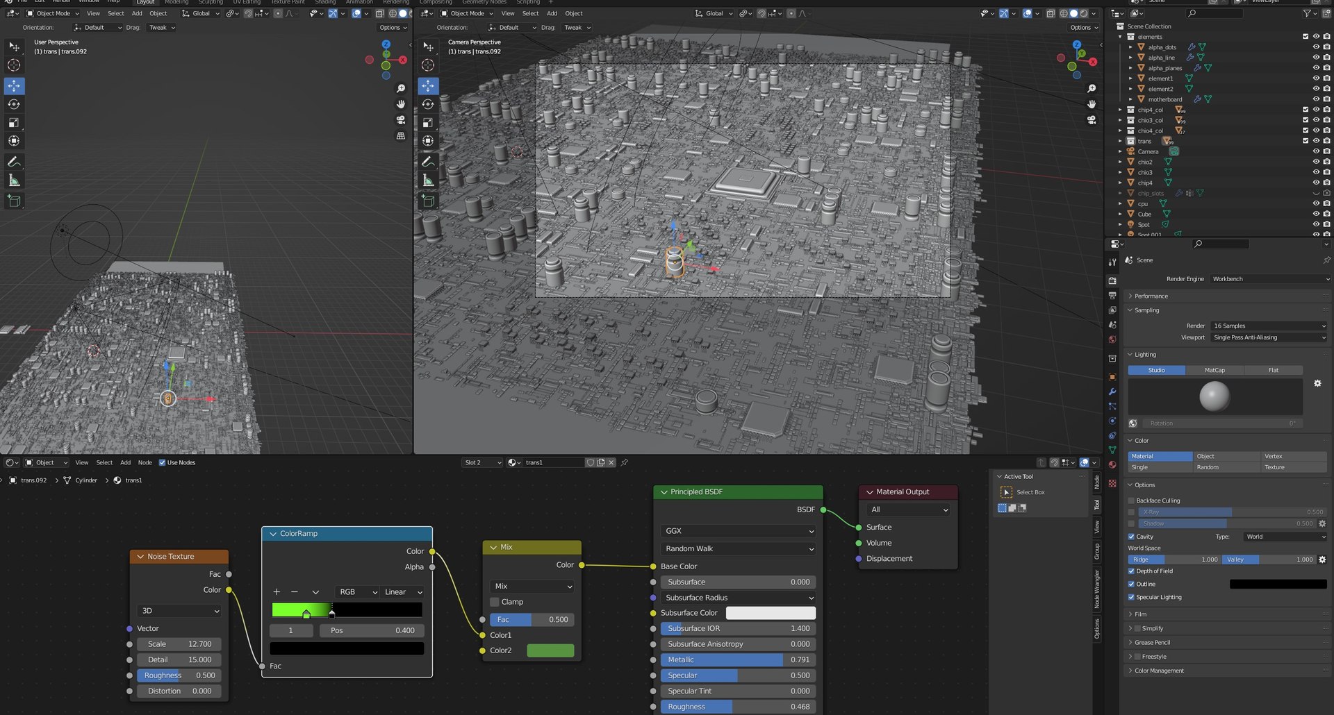 3D Chip Board Scene Blender - TurboSquid 1949028