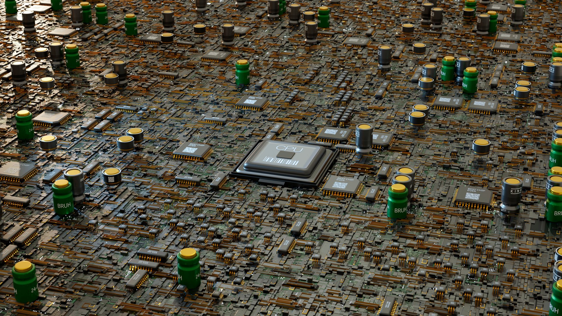 3D Chip Board Scene Blender - TurboSquid 1949028