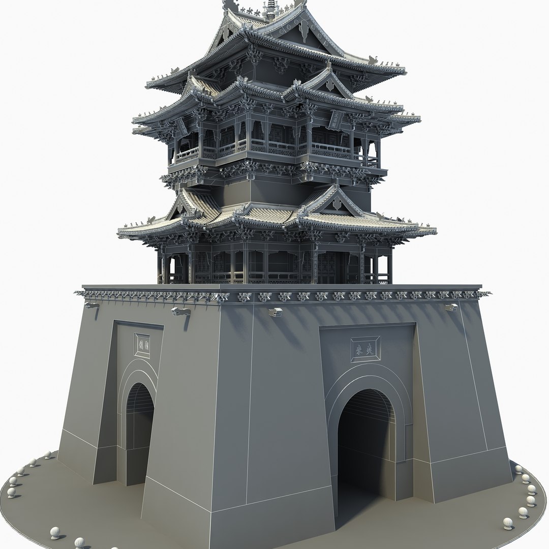 3D Building Of Chinese Ancient City 3 Model - TurboSquid 2057357