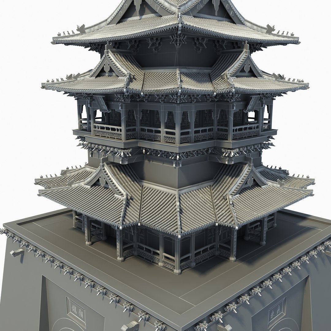 3D Building Of Chinese Ancient City 3 Model - TurboSquid 2057357