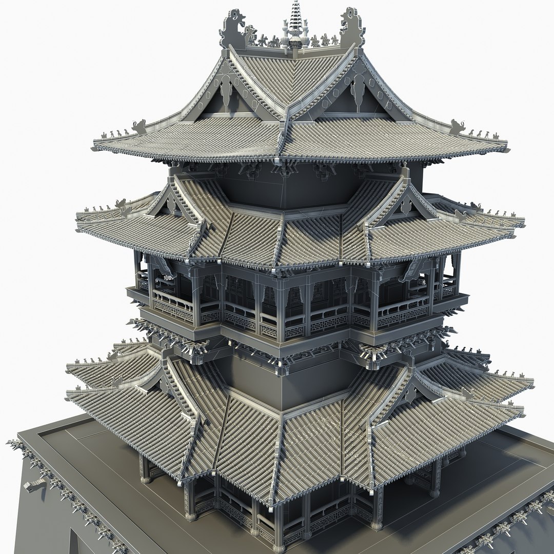 3D Building Of Chinese Ancient City 3 Model - TurboSquid 2057357