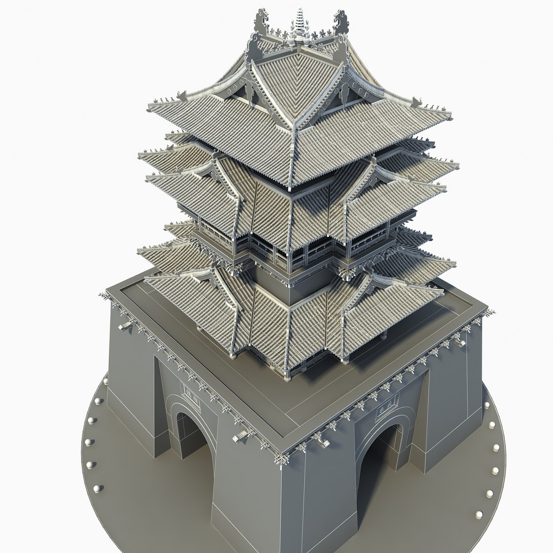 3D Building Of Chinese Ancient City 3 Model - TurboSquid 2057357