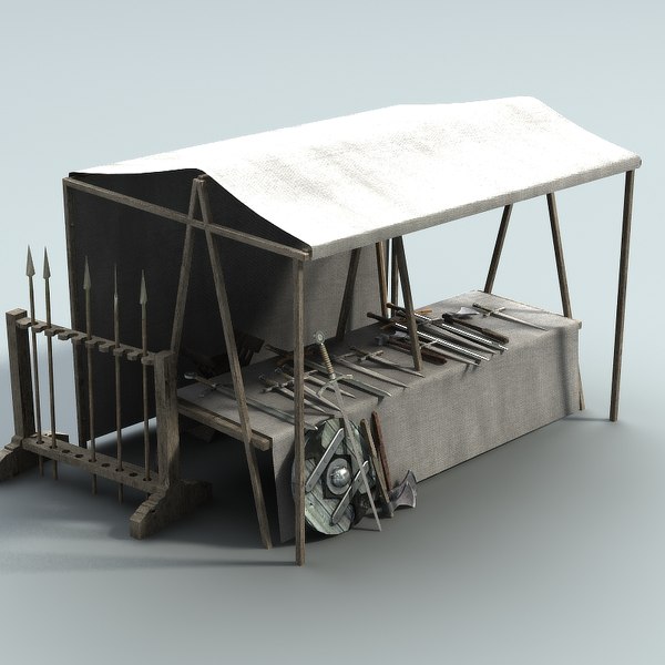 3dsmax medieval fantasy stall