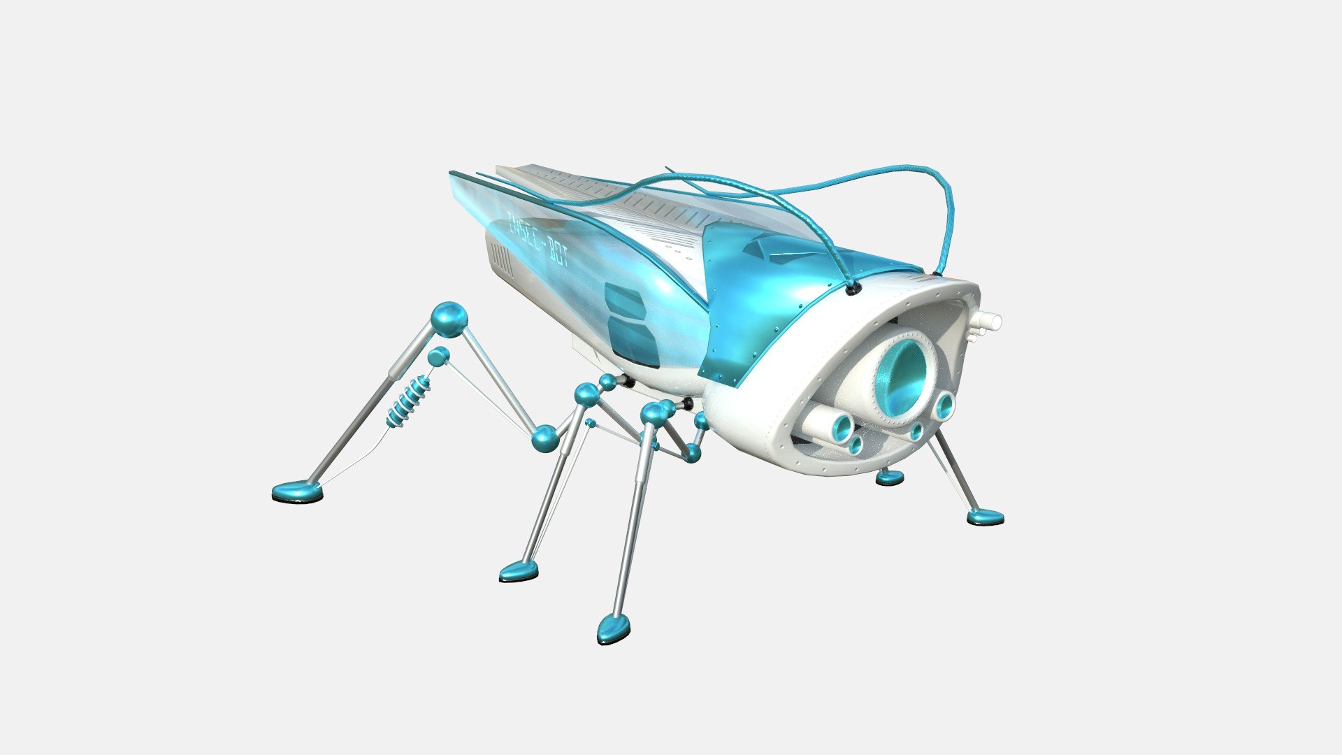 Insect Robot F04 White Blue - SciFi Character Design Model - TurboSquid ...