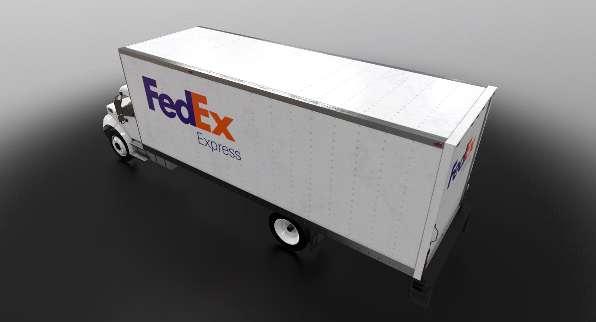 3D Model Realistic Freightliner M2 Fedex - TurboSquid 1284281