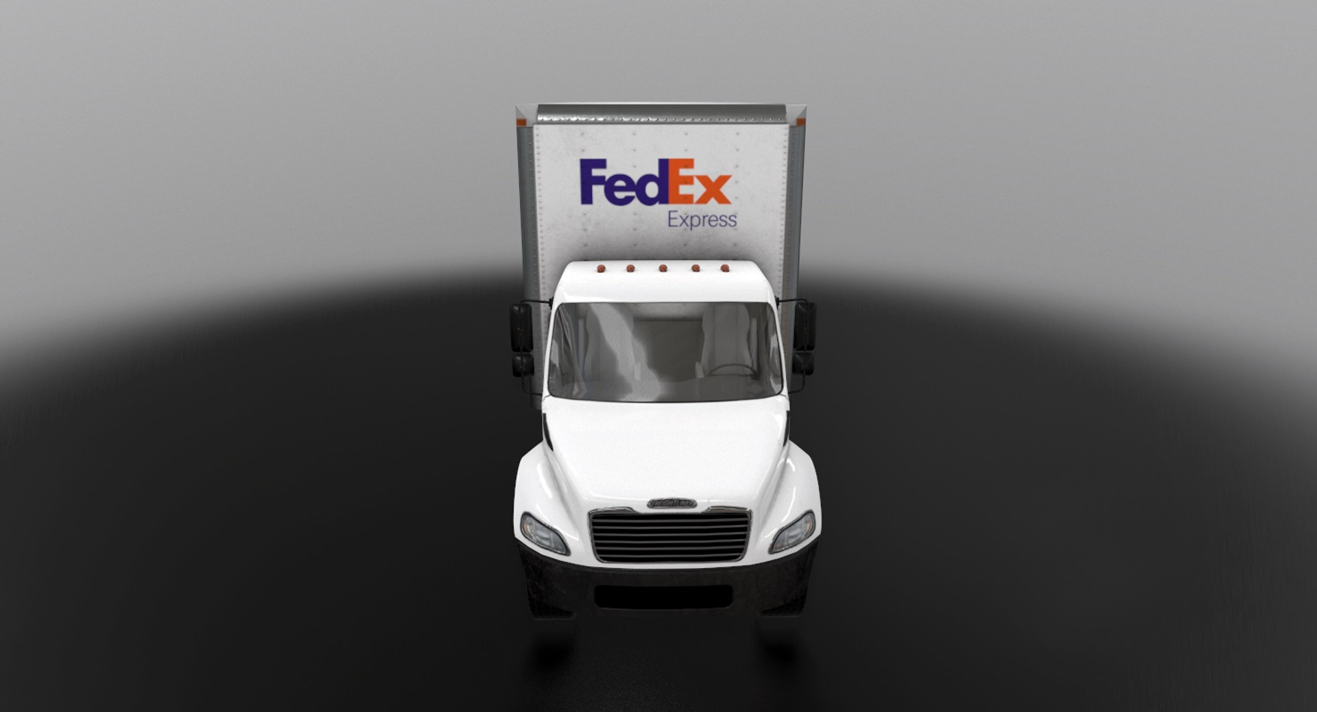 3D Model Realistic Freightliner M2 Fedex - TurboSquid 1284281