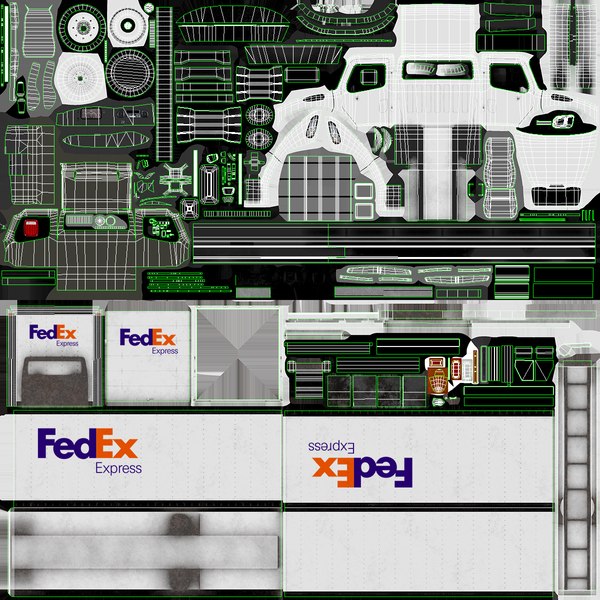 modelo 3d Freightliner M2 Fedex Express - TurboSquid 1284281