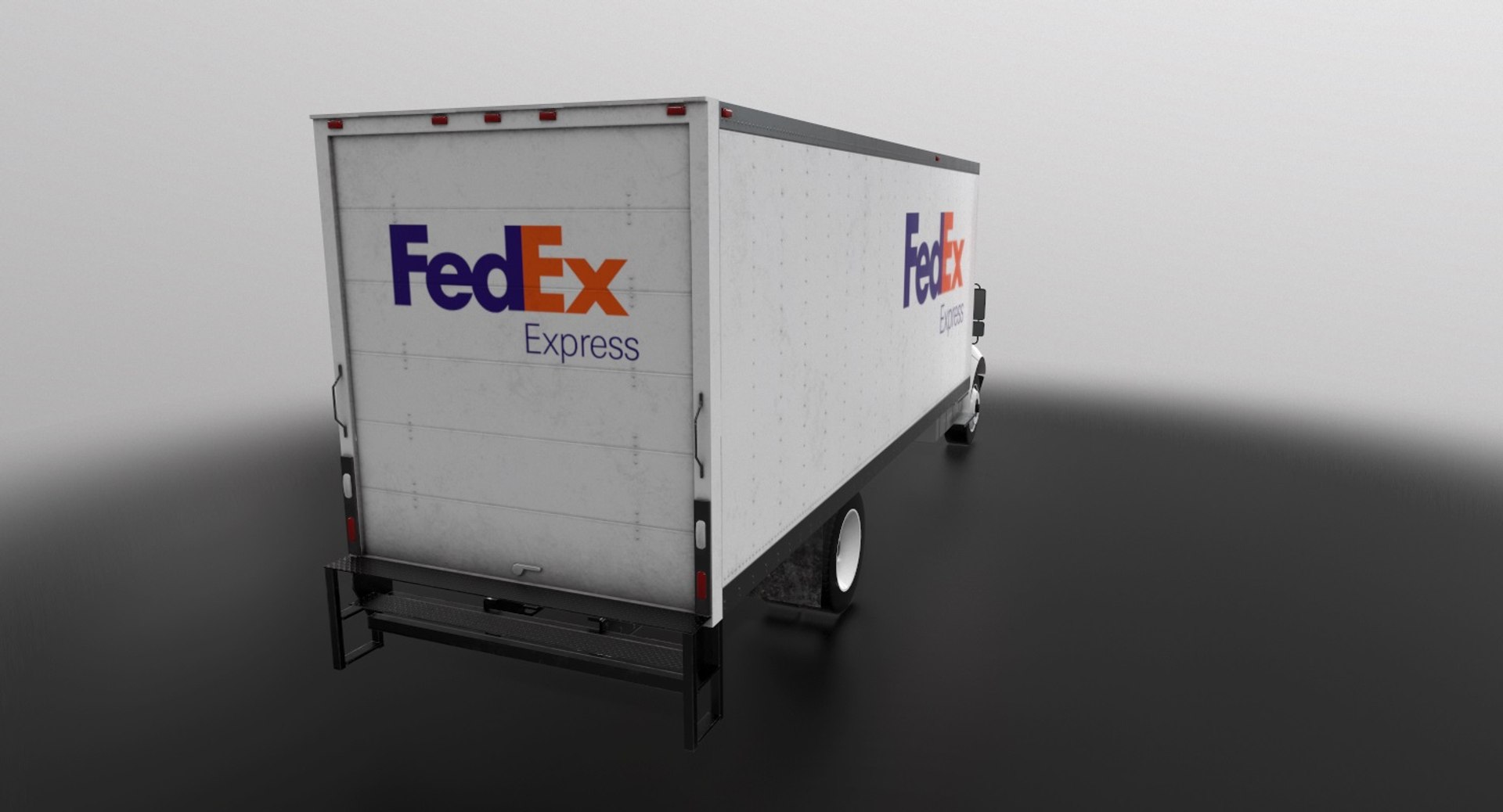 3D Model Realistic Freightliner M2 Fedex - TurboSquid 1284281